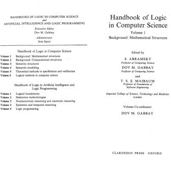 خرید و قیمت دانلود کتاب Handbook of Logic in Computer Science. Volume 1: Background ...