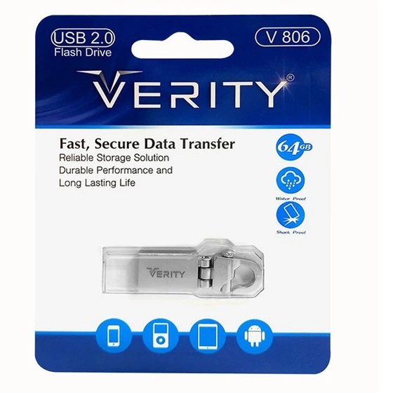 خرید و قیمت فلش مموری 64 گیگابایت VERITY مدل V803 سرعت انتقال USB2.0 | ترب