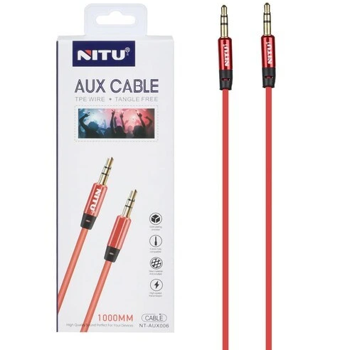 خرید و قیمت کابل صدا AUX مارک NITU مدل006 رابط گوشی به ضبط خودرو | ترب