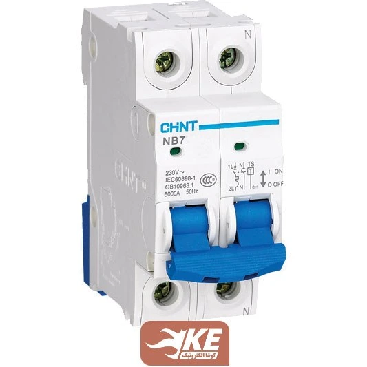 خرید و قیمت کلید مینیاتوری 6K دو پل 16 امپر C سری NB7 چینت | ترب
