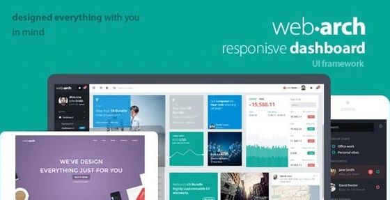 خرید و قیمت دانلود قالب HTML مدیریت Webarch | ترب