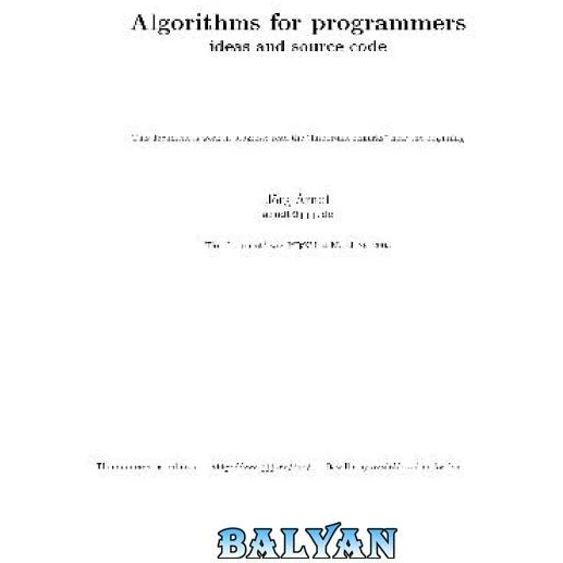 خرید و قیمت دانلود کتاب Algorithms For Programmers Ideas And Source Code ترب