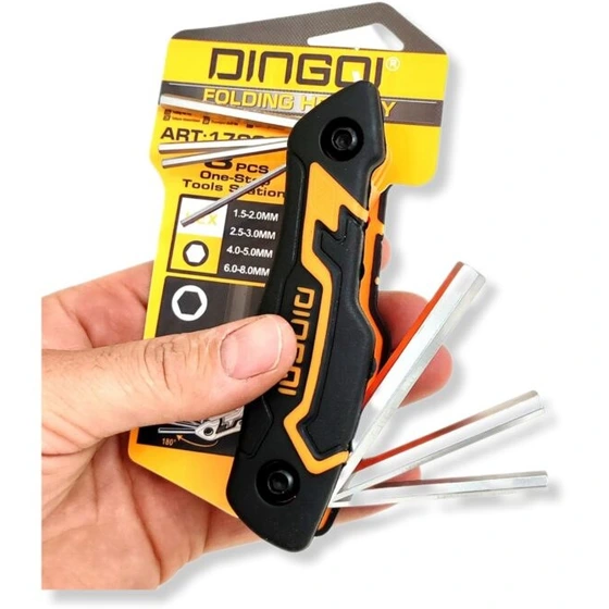 خرید و قیمت آچار آلن دسته روکش دار شش گوش برند دینگی | ترب