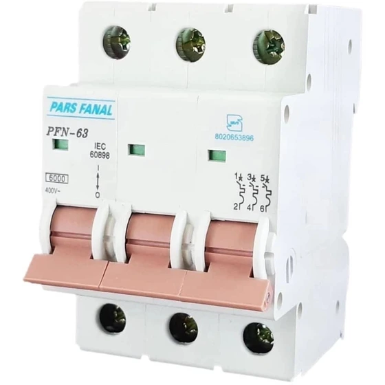 خرید و قیمت کلید مینیاتوری PFN-3Pباجریان نامی 6آمپر | ترب