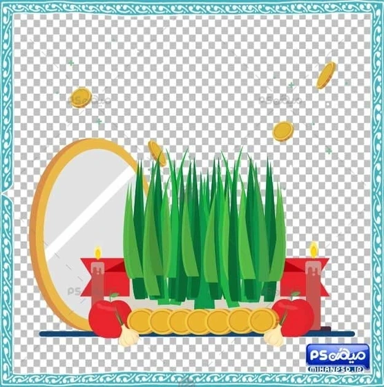 خرید و قیمت وکتور سبزه و آینه نوروز | ترب