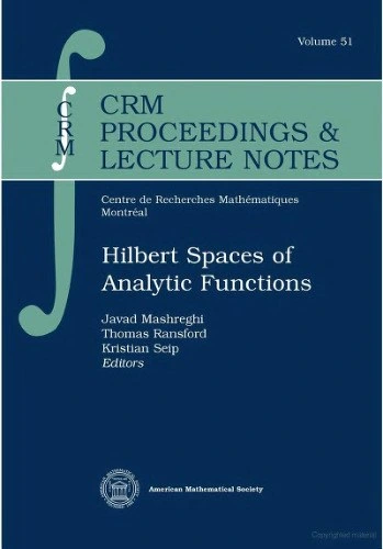 خرید و قیمت دانلود کتاب Hilbert Spaces Of Analytic Functions 2010 ترب