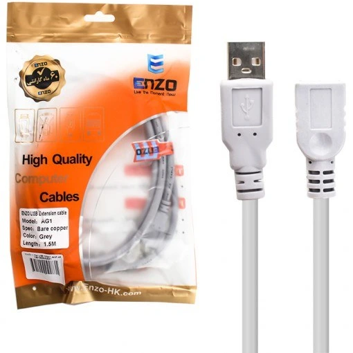 خرید و قیمت کابل افزایش طول 1.5 متری USB انزو ENZO | ترب