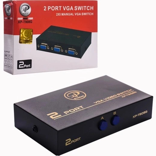 خرید و قیمت سوییچ دو پورت VGA ایکس پی پروداکت مدل T908 | ترب