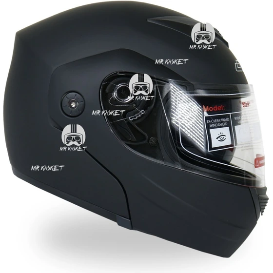 خرید و قیمت کلاه کاسکت فک متحرک DA1 مدل 102 رنگ مشکی مات | ترب