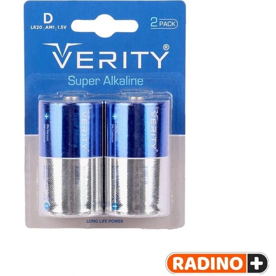 خرید و قیمت باتری سایز D وریتی مدل Verity LR20D بسته دو عددی | ترب
