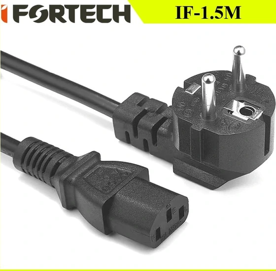 خرید و قیمت کابل برق کامپیوتر IFORTECH طول 1.5 متر کد 1 | ترب