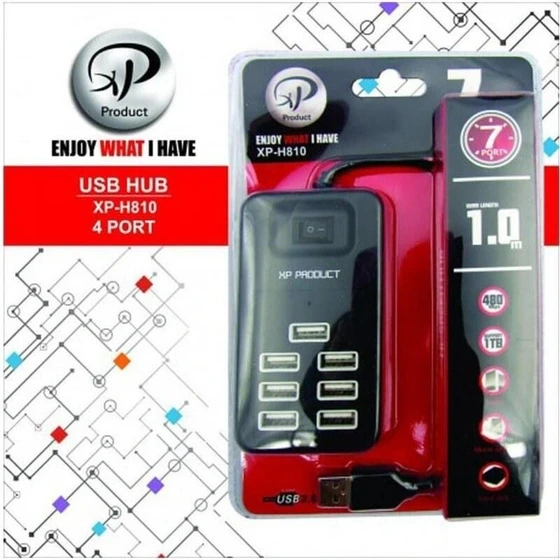خرید و قیمت هاب USB هفت پورت برند اکس پی پروداکت مدل XP-H810 | ترب