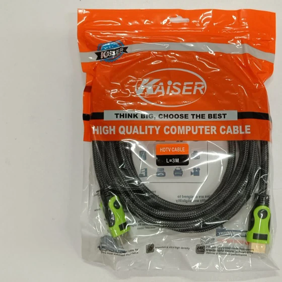 خرید و قیمت كابل hdmi برند kaiser مدل ۳m طلايي | ترب