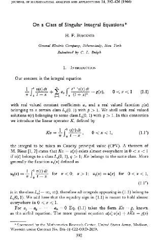 خرید و قیمت دانلود کتاب On a Class of Singular Integral Equations 1962 | ترب