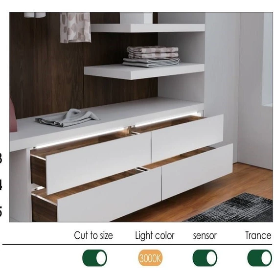 خرید و قیمت چراغ LED داخل کمد و کشو با تابش نور از جلو عرض 90 سانتیمتر فانتونی کد N704 | ترب