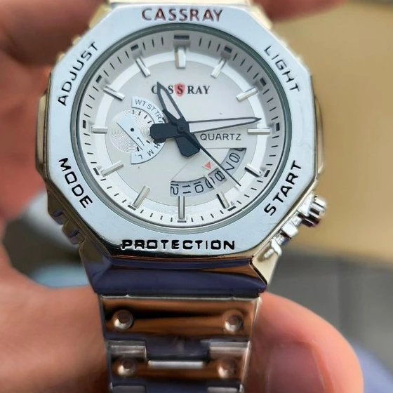 خرید و قیمت ساعت مردانه فلزی مارک Cassray تقویم دار رنگ ثابت دو قفله ...
