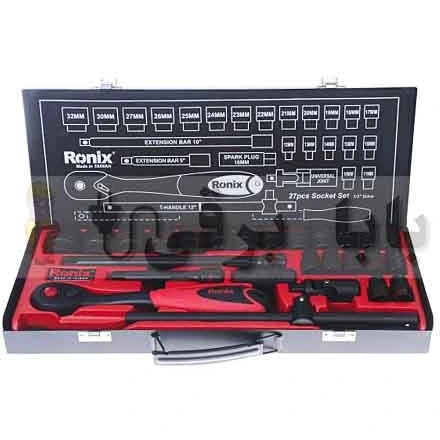 خرید و قیمت جعبه بکس 27 پارچه 1/2 اینچ فشار قوی رونیکس مدل RH-2627 | ترب