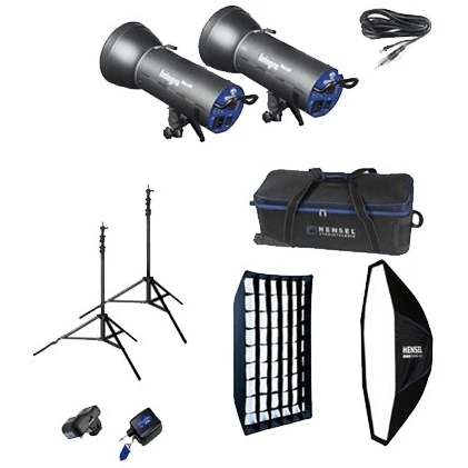خرید و قیمت کیت فلاش چتری استودیویی ۶۰۰ ژول Hensel Integra Mini | ترب