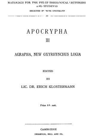 خرید و قیمت دانلود کتاب Agrapha, New Oxyrhynchus Logia | ترب