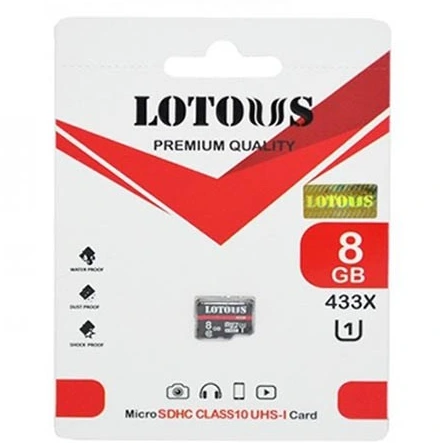 خرید و قیمت کارت حافظه 8 گیگ لوتوس مدل U1 433X | ترب