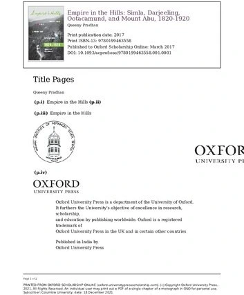 خرید و قیمت دانلود کتاب Empire in the hills : Simla, Darjeeling ...