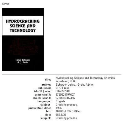 خرید و قیمت دانلود کتاب Hydrocracking science and technology ویرایش 1 | ترب