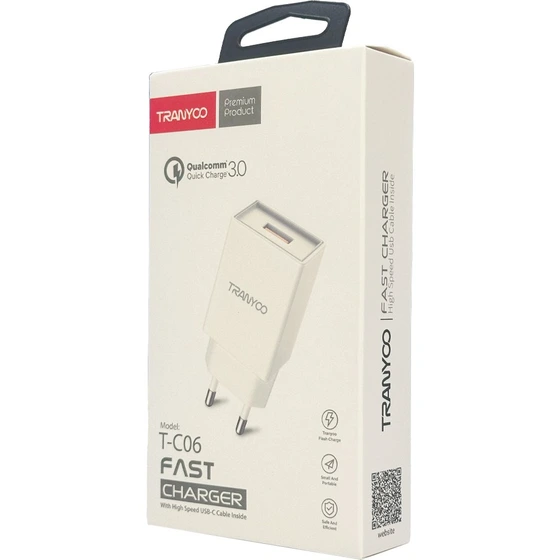 خرید و قیمت آداپتور 20وات برند Tranyoo مدل T-C06 | ترب