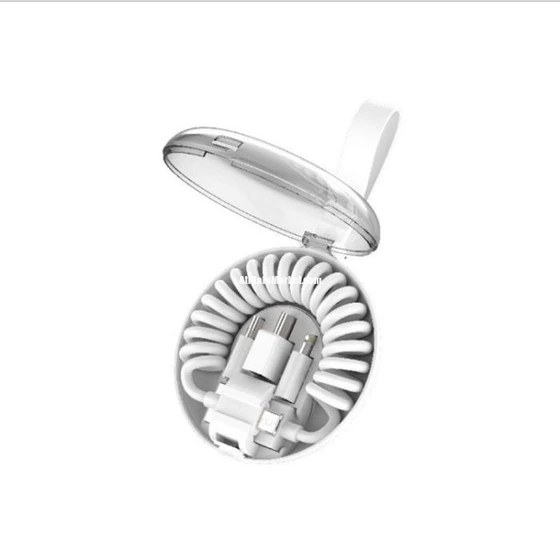 خرید و قیمت کابل تبدیل فنری USBC/USB به microUSB/لایتنینگ/USB-C مدل ...