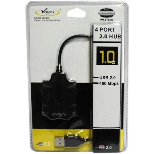خرید و قیمت هاب 4 پورت ونوس مدل Venous PV-H186 USB 4Port | ترب