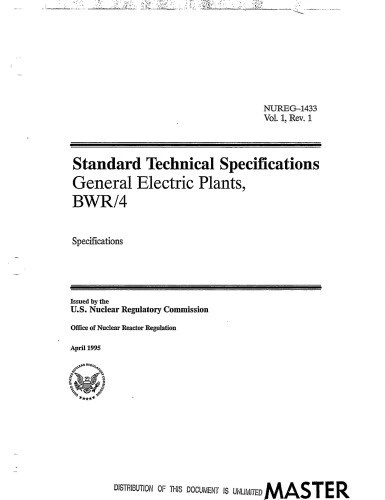 خرید و قیمت دانلود کتاب Std Tech Specs - GE Plants BWR 4 Vol 1 1995 | ترب