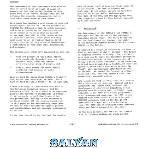 خرید و قیمت دانلود کتاب The development of the Simula languages | ترب