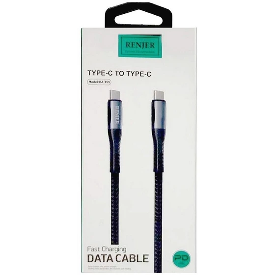 خرید و قیمت کابل شارژ TYPE-C به TYPE-C رنجر مدل RENJER RJ-T55 PD | ترب