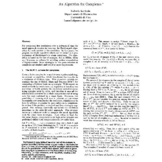 خرید و قیمت دانلود کتاب Buchberger algorithm for complexes | ترب