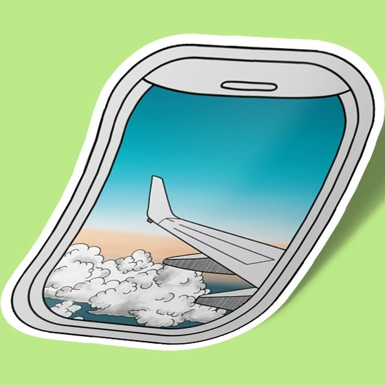 خرید و قیمت استیکر Airplane Window Sticker | ترب