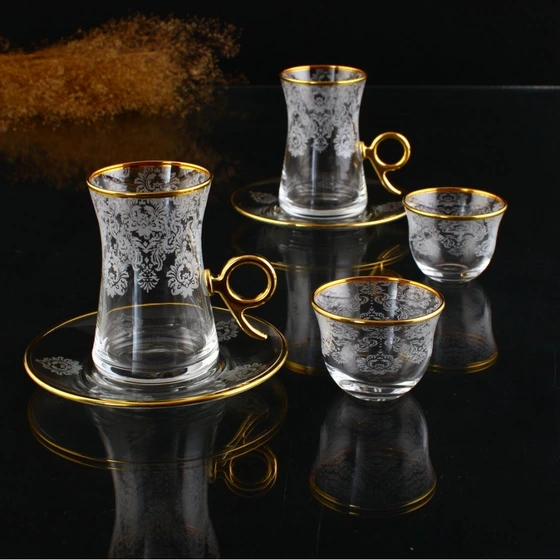 خرید و قیمت ست 18پارچه 6 نفره قهوه خوری و چای خوری آبکا کریستال مدل ...