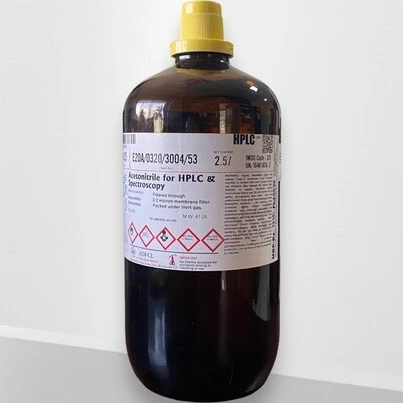 خرید و قیمت استونیتریل گرید اچ پی ال سی برند SDFCL هند پک 2.5 لیتری | ترب