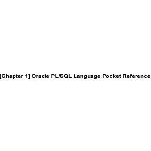 خرید و قیمت دانلود کتاب Oracle PL/SQL Language Pocket Reference ویرایش 1 | ترب