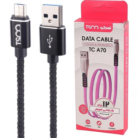 خرید و قیمت کابل میکرو یو اس بی TSCO TCA 70 2.1A 1m | ترب