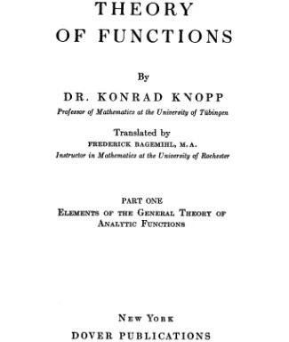 خرید و قیمت دانلود کتاب Theory of Functions Volume 1: Part One elements of the General Theory of ...
