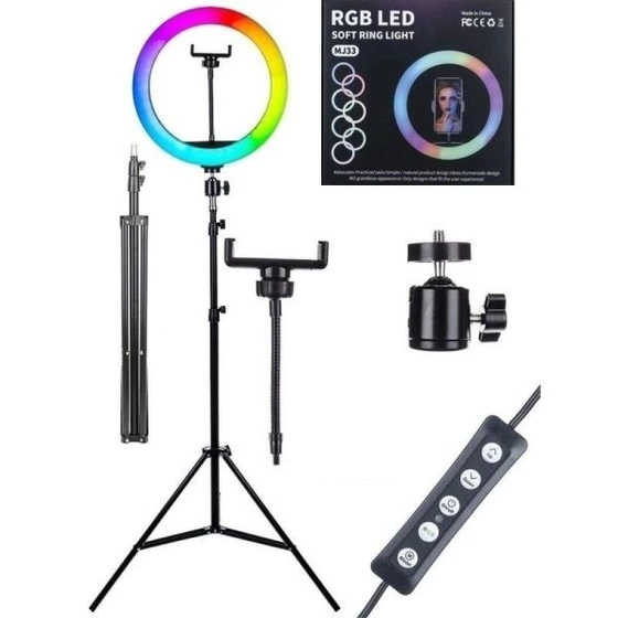 خرید و قیمت رینگ لایت RGB مدل MJ56 به همراه پایه اصلی | ترب