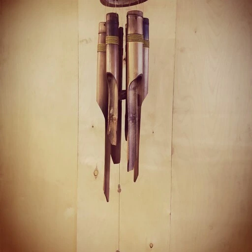 خرید و قیمت بادزنگ (بامبو) مدل لوزی سایز بزرگ - آویز چوبی - زنگ باد | ترب