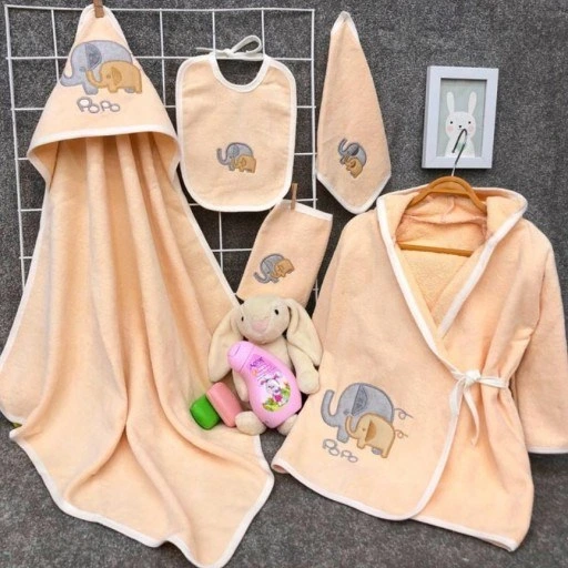 خرید و قیمت حوله تن پوش پنج تیکه دو فیل popo | ترب