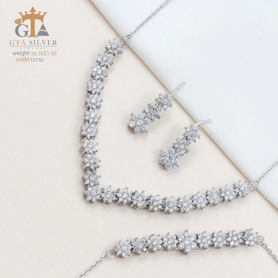 خرید و قیمت سرویس نقره میکرو زنجیری کد 12152 | ترب