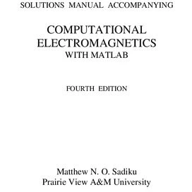 خرید و قیمت دانلود کتاب انگلیسی الکترومغناطیسی محاسباتی با متلب، ویرایش چهارم (راه حل ها ...