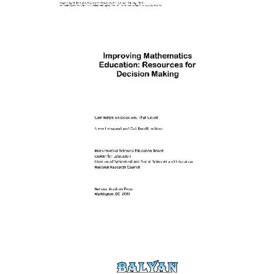خرید و قیمت دانلود کتاب Improving Mathematics Education - Resources for Decision Making | ترب