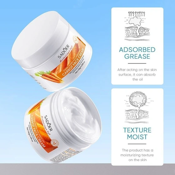 خرید و قیمت کرم کاسه ای صورت هویج سادور کد SD93894 Sadeor Cream | ترب