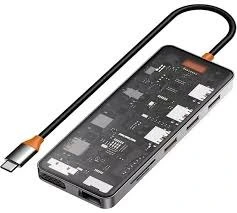 خرید و قیمت هاب 11 پورت بیوا Biva HUB-04 Type-C 11 in 1 Docking Station | ترب