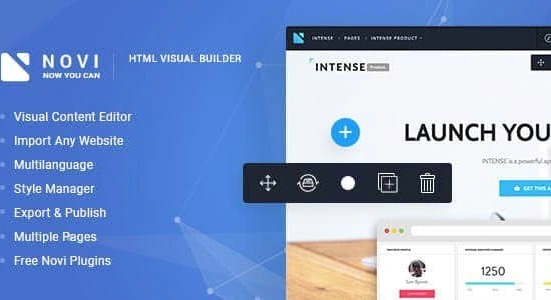خرید و قیمت دانلود Novi – HTML Page Builder & Visual Content Editor | ترب