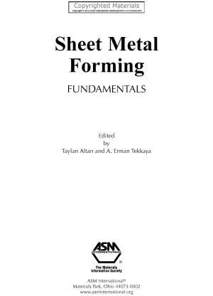 خرید و قیمت دانلود کتاب Sheet Metal Forming Fundamentals 2012 | ترب