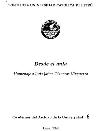 خرید و قیمت دانلود کتاب Desde el aula. Homenaje a Luis Jaime Cisneros ...